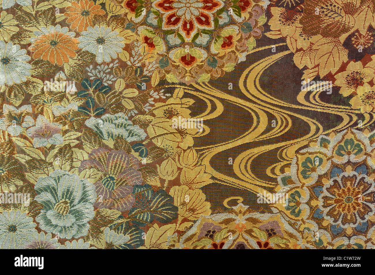 Detail of Japanese textile print Stock Photo - Alamy