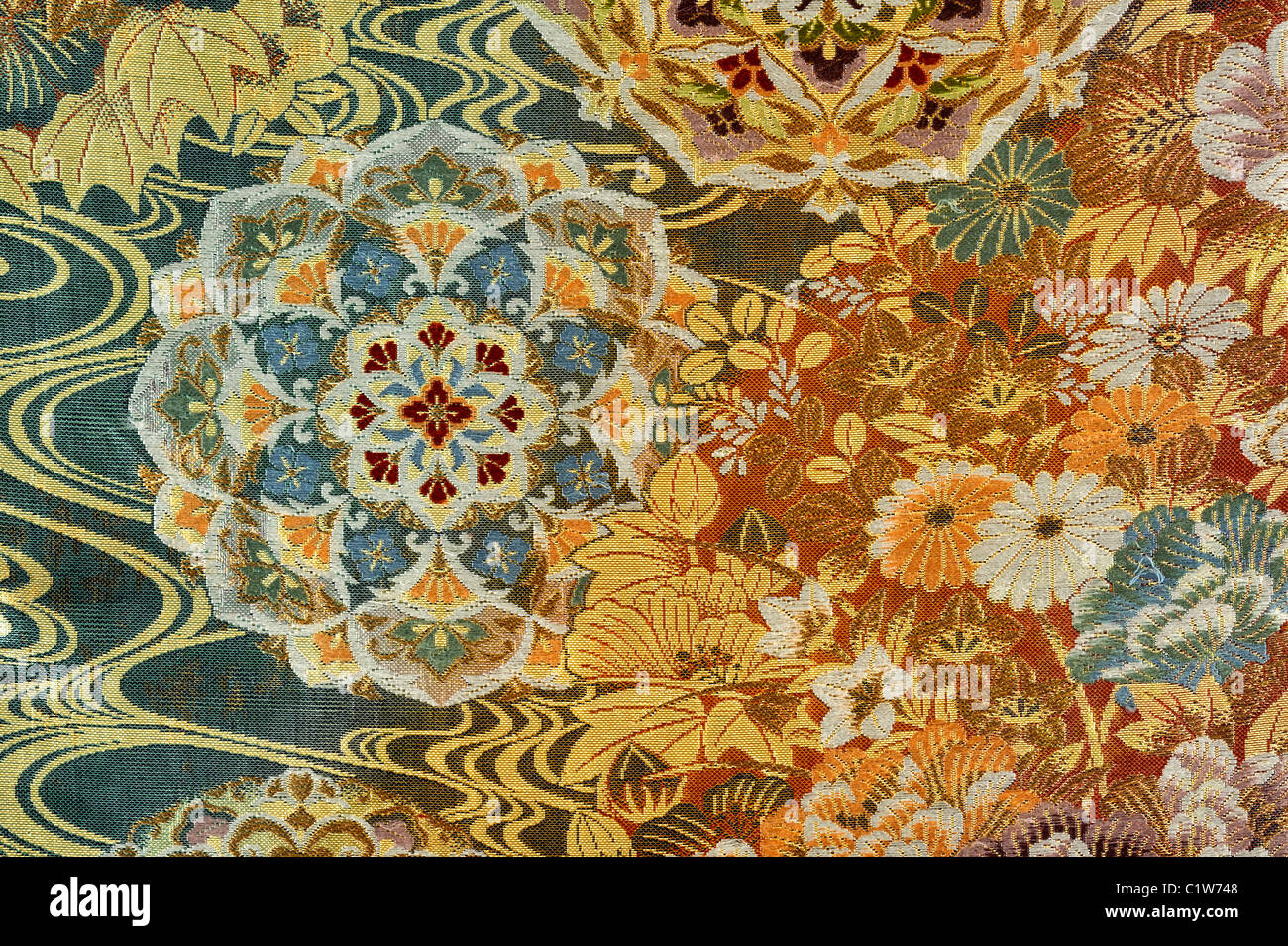 Detail of Japanese textile print Stock Photo - Alamy