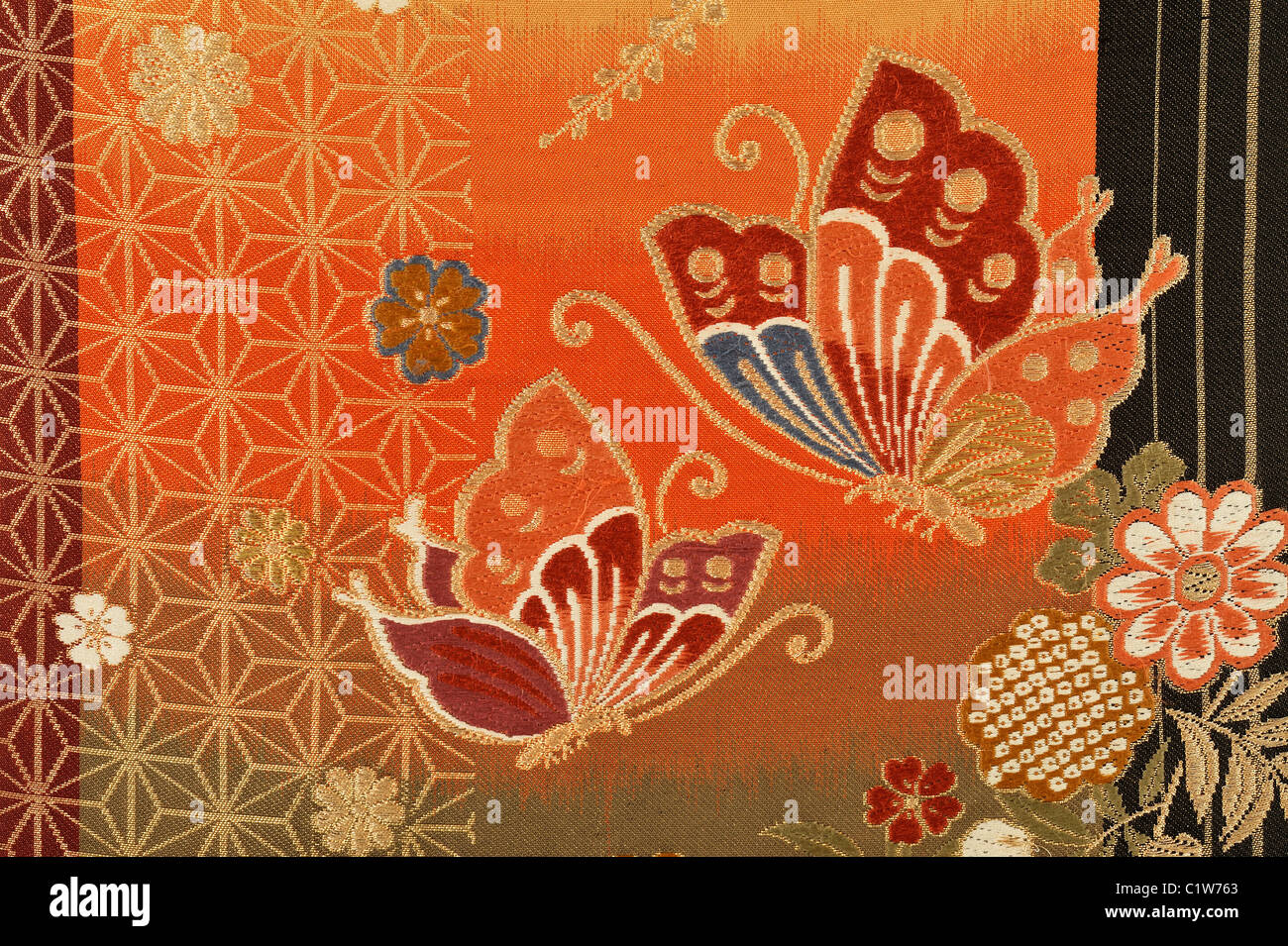 Detail of Japanese textile print Stock Photo - Alamy