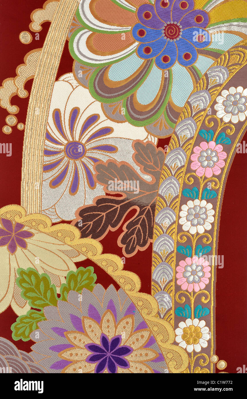 Detail of Japanese textile print Stock Photo - Alamy