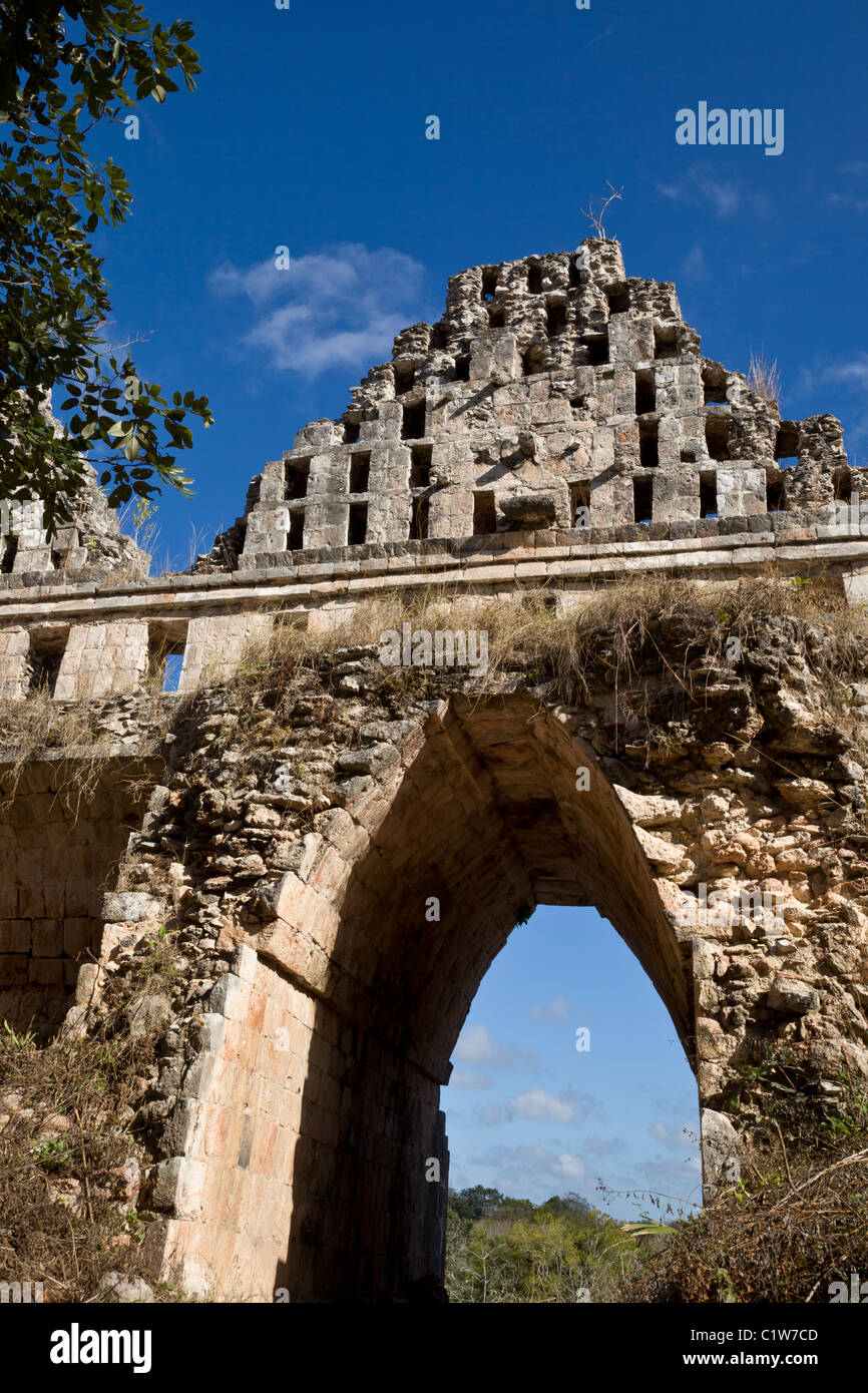 Corbel Arch in the Grupo del Palomar (House of Doves) with unique ...