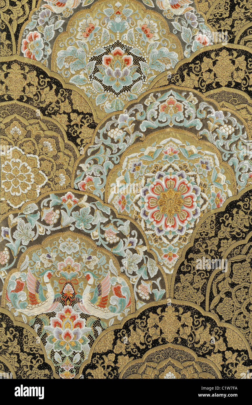 Detail of Japanese textile print Stock Photo - Alamy