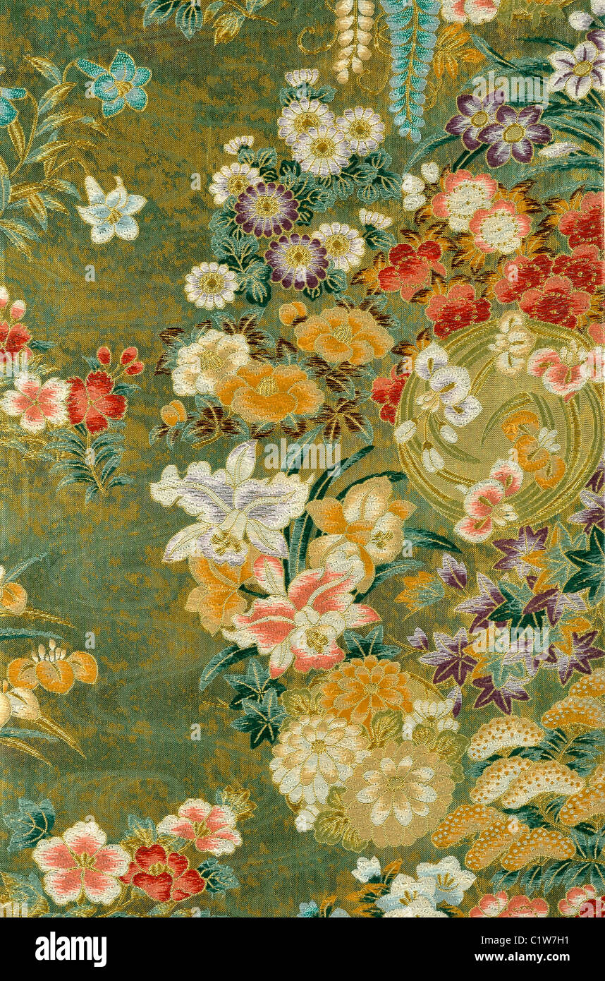 Detail of Japanese textile print Stock Photo - Alamy