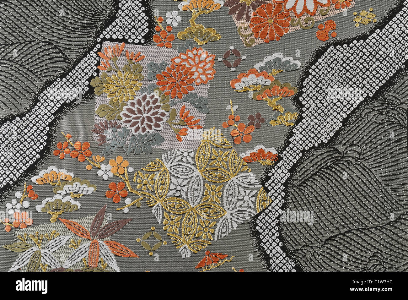 Detail of Japanese textile print Stock Photo - Alamy