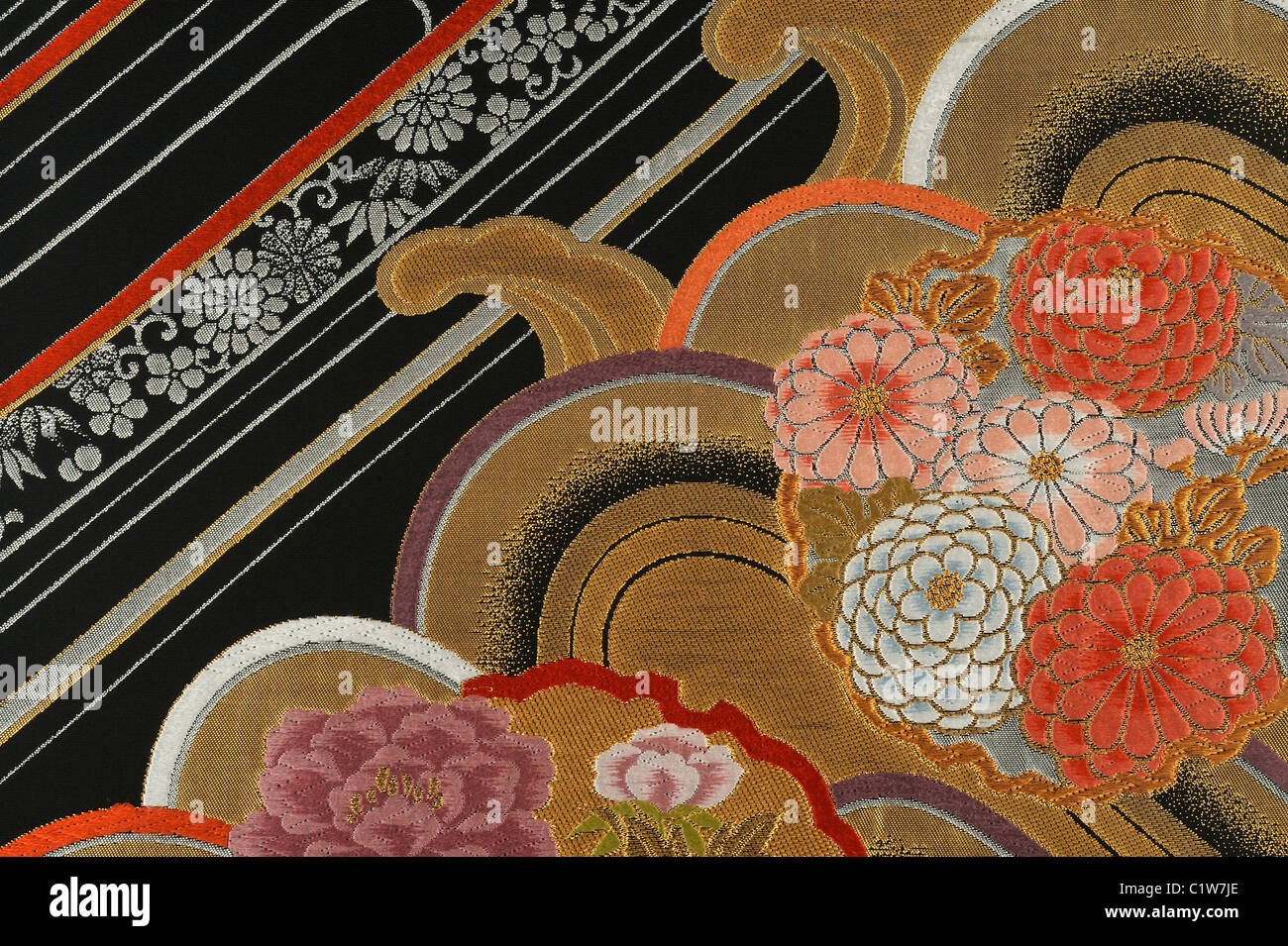 Detail of Japanese textile print Stock Photo - Alamy
