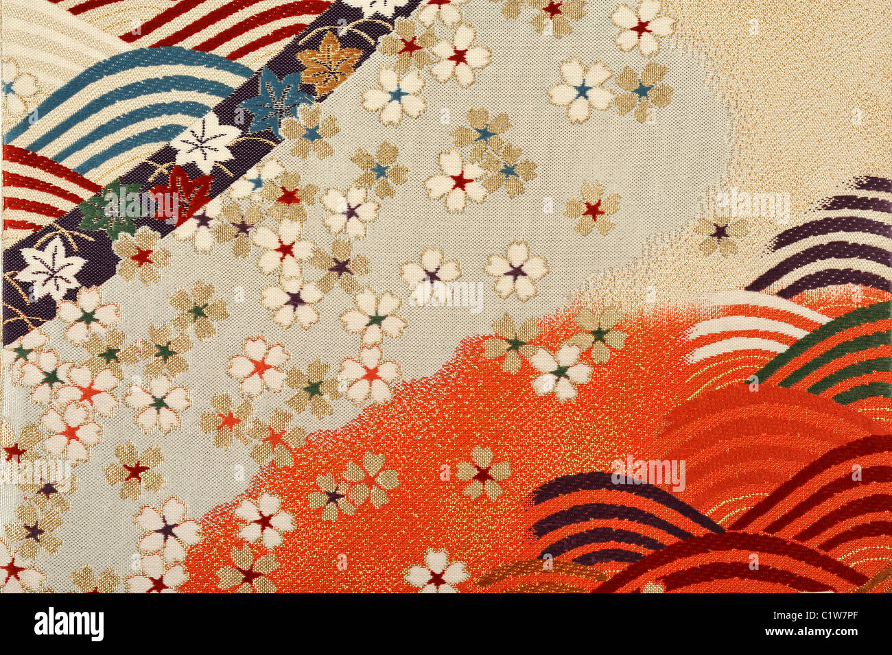 Detail of Japanese textile print Stock Photo - Alamy
