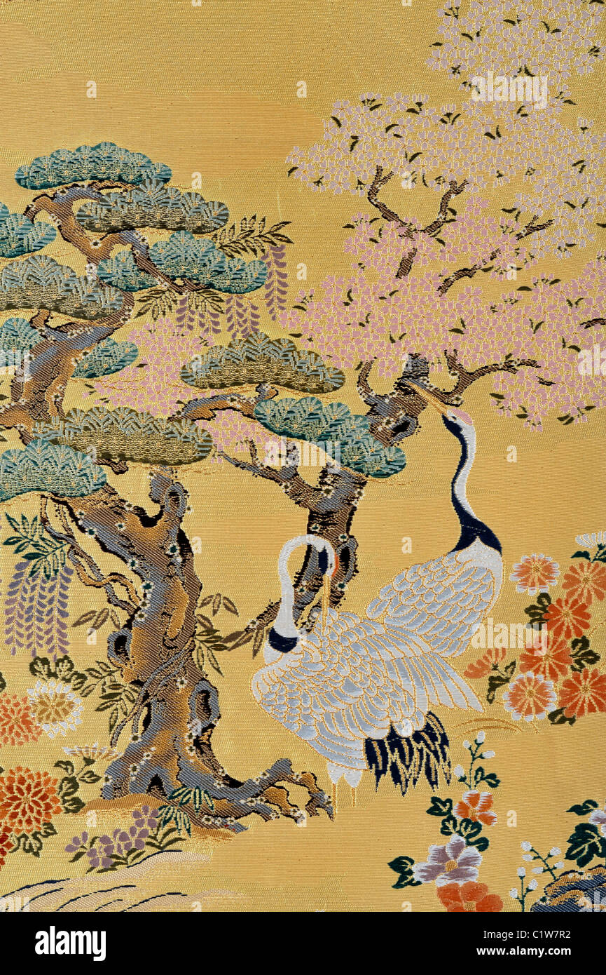 Detail of Japanese textile print Stock Photo - Alamy
