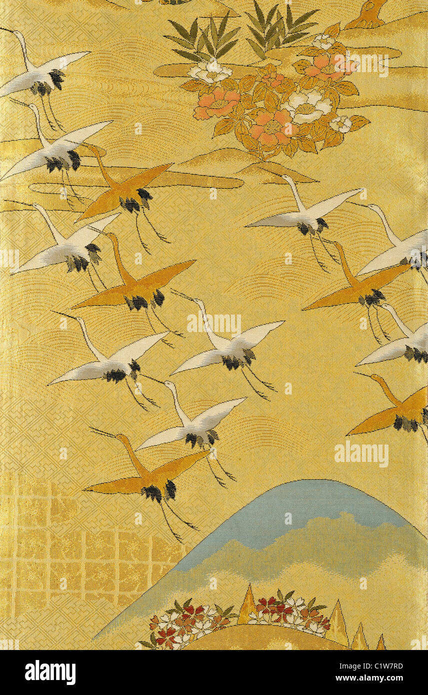 Detail of Japanese textile print Stock Photo - Alamy