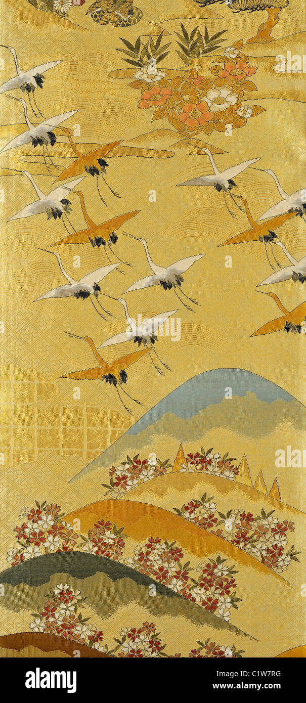 Detail of Japanese textile print Stock Photo - Alamy