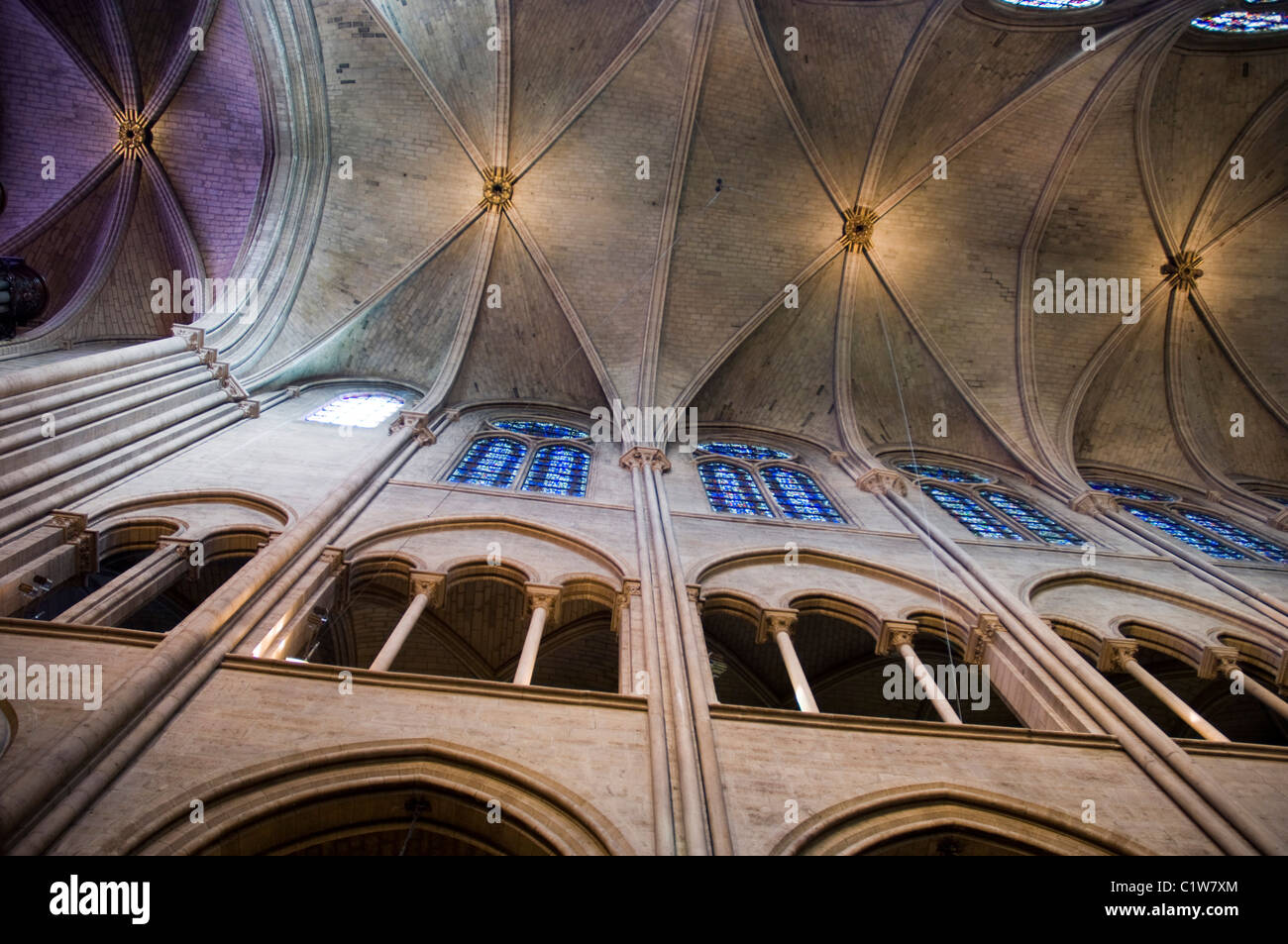 France, Paris, Ceiling of Notre Dame Cathedral Stock Photo - Alamy