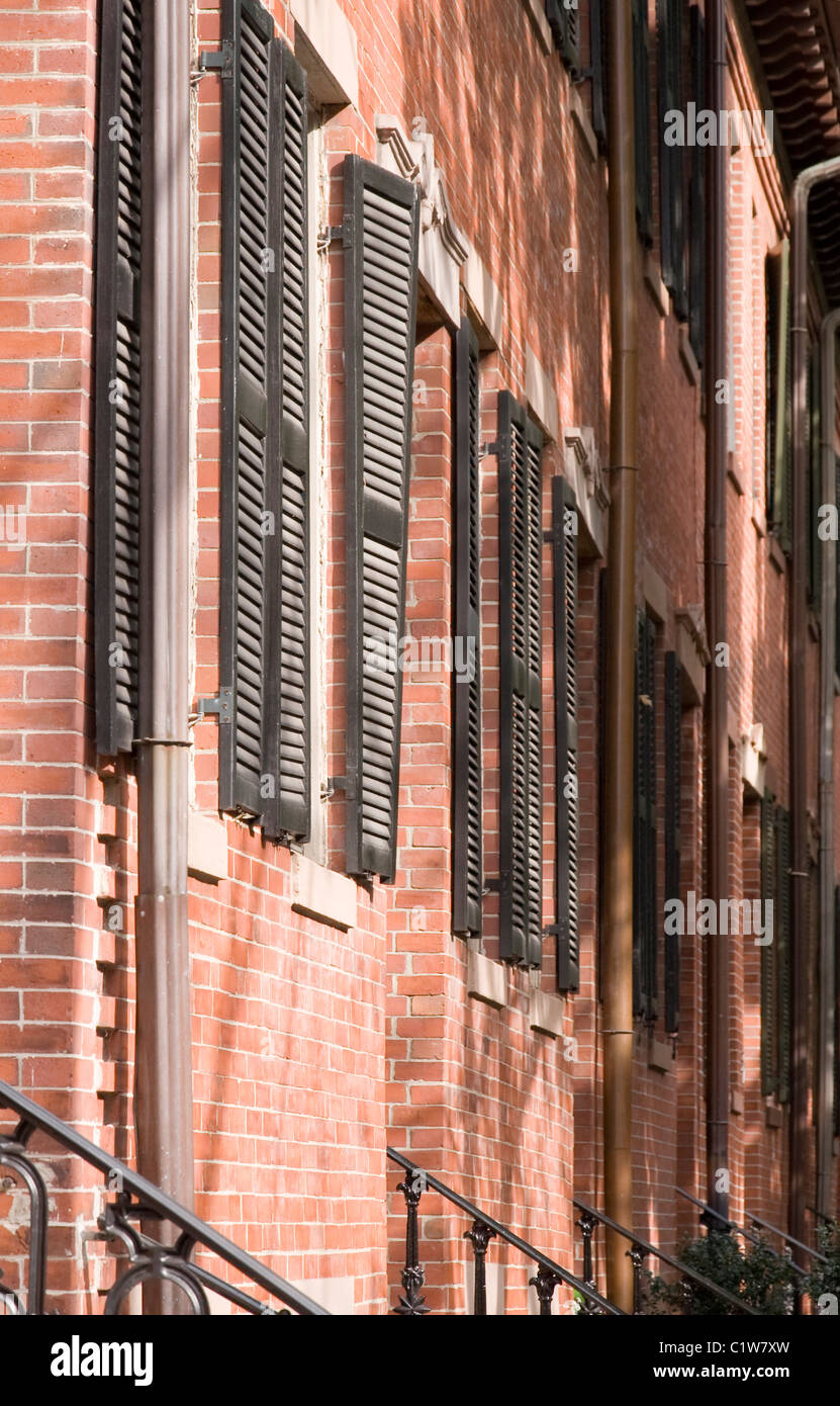 Black window shutters hi-res stock photography and images - Alamy