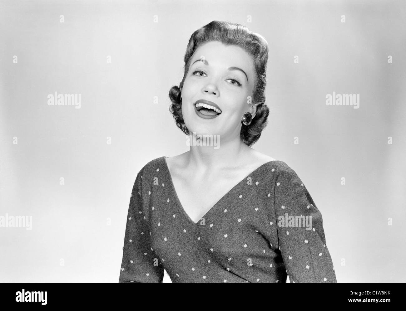 Enjoying laugh Black and White Stock Photos & Images - Alamy