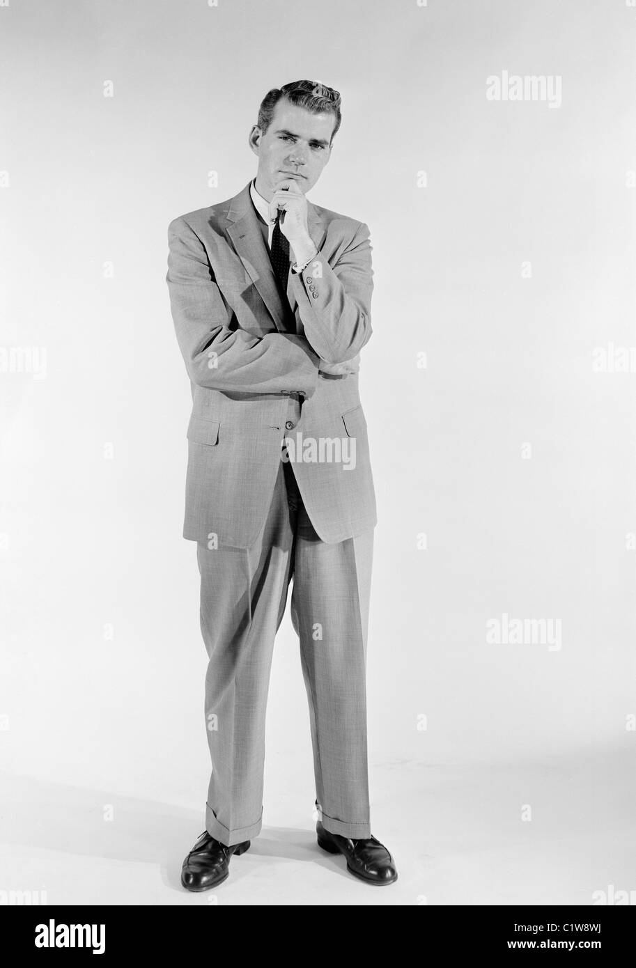 Portrait standing man Black and White Stock Photos & Images - Alamy