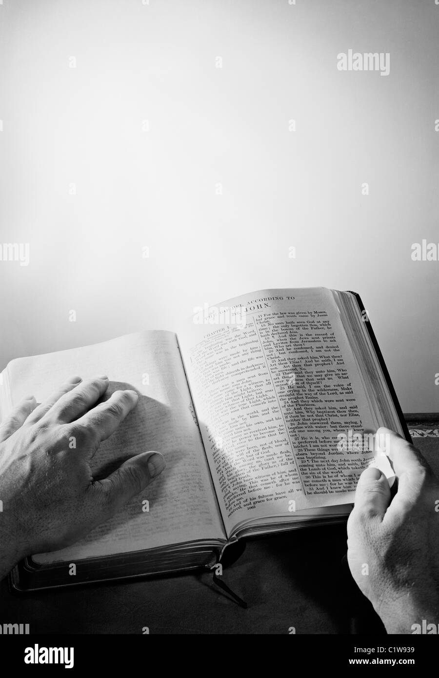 Male hands open Black and White Stock Photos & Images - Alamy