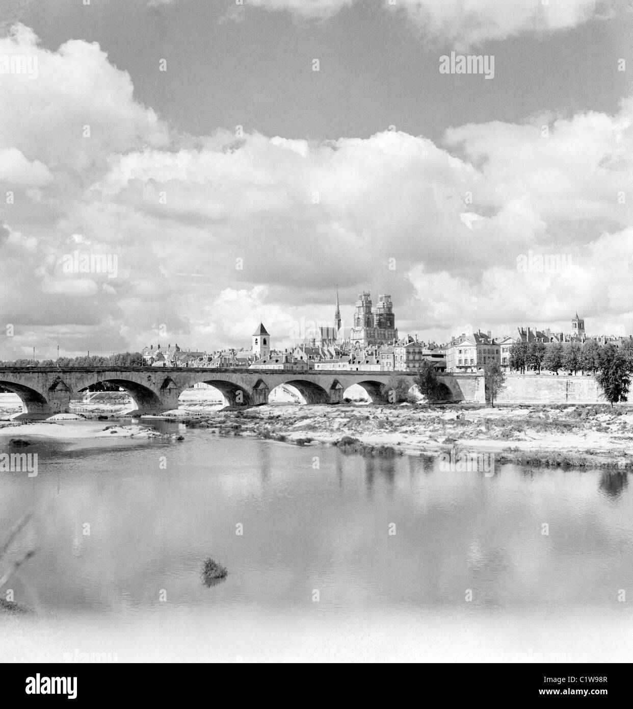 France, Orleans, Arch bridge with river Loire Stock Photo - Alamy