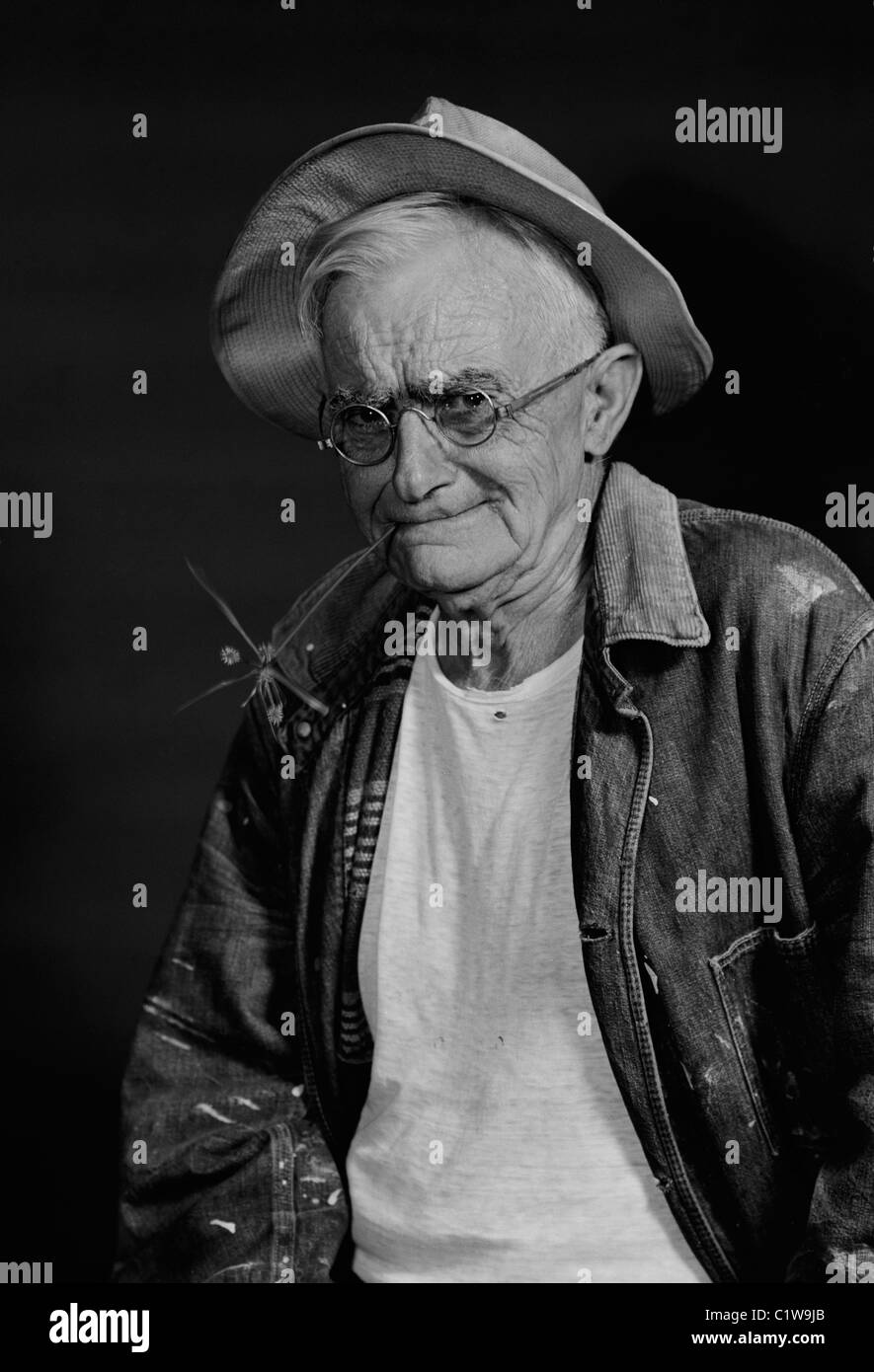 White man senior Black and White Stock Photos & Images - Alamy
