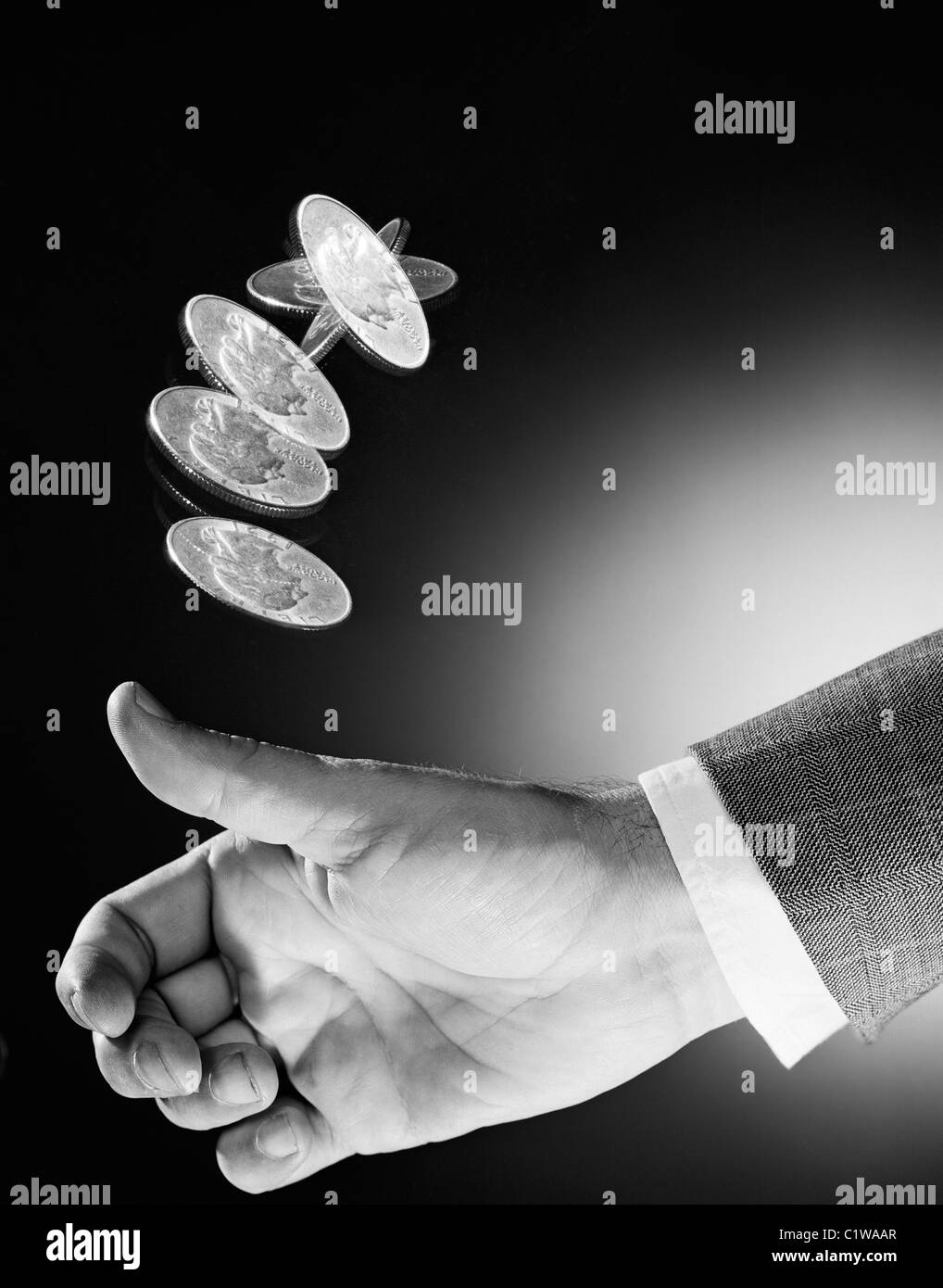 Black coin Black and White Stock Photos & Images - Alamy