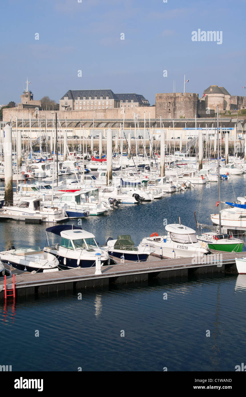 Marina Brest harbour, Brittany, France Stock Photo - Alamy