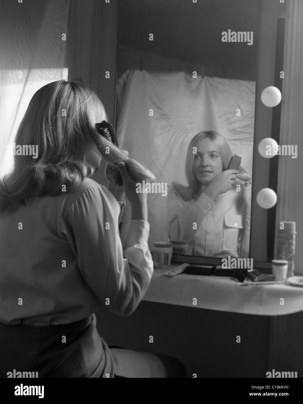 White young hair Black and White Stock Photos & Images - Alamy