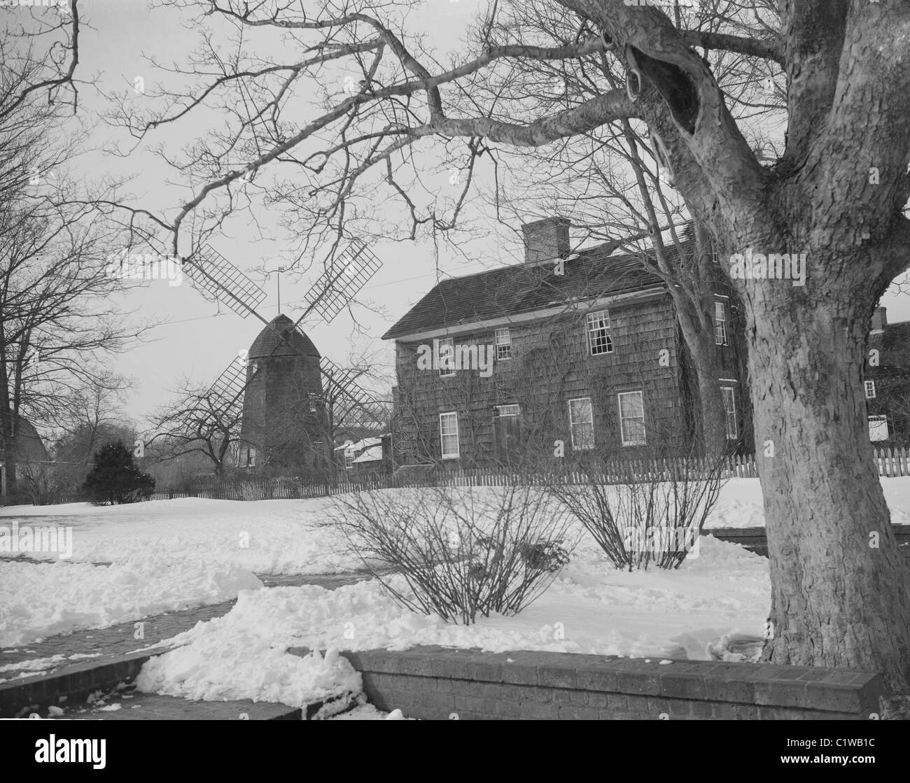 Old hampton windmill Black and White Stock Photos & Images - Alamy