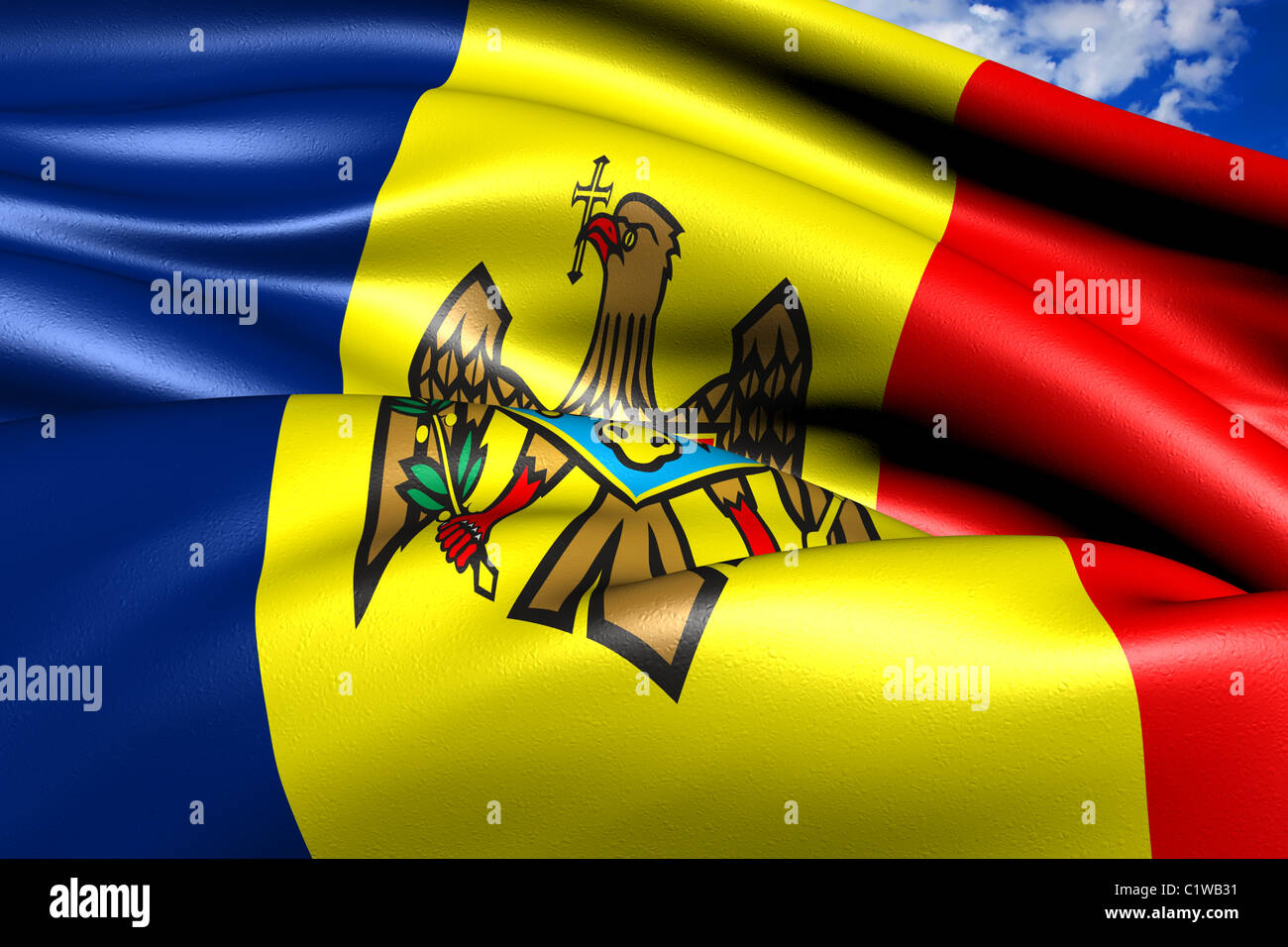 Flag of Moldova Stock Photo - Alamy