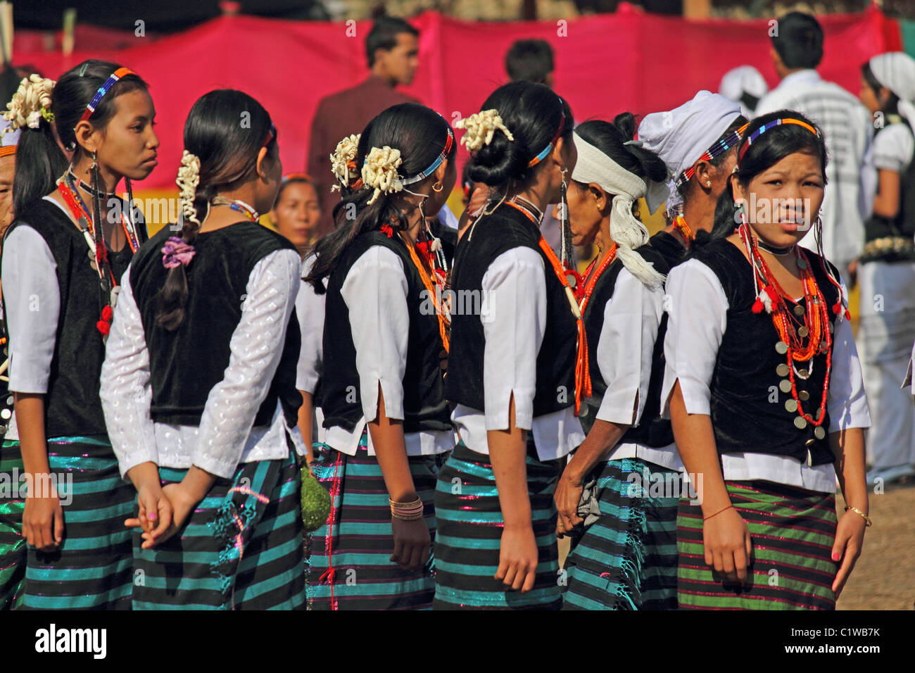 Tangsa tribes, women performing dance at Namdapha Eco Cultural Festival ...