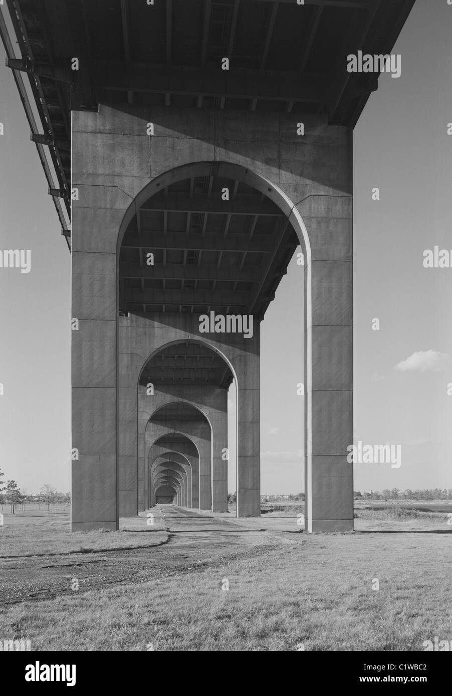 Supports for approach of Whitestone Bridge between Whitestone, Long ...
