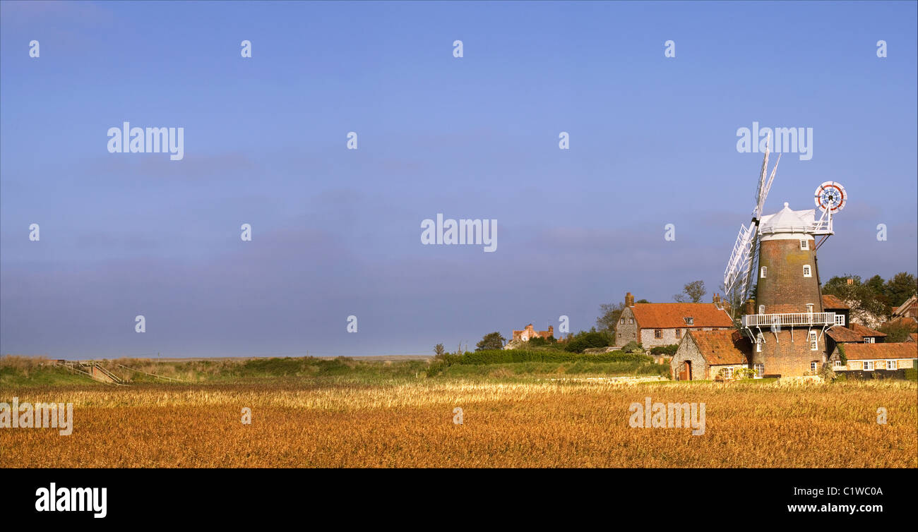 Cley next the sea, Norfolk. Cley mill is a famous Norfolk landmark ...