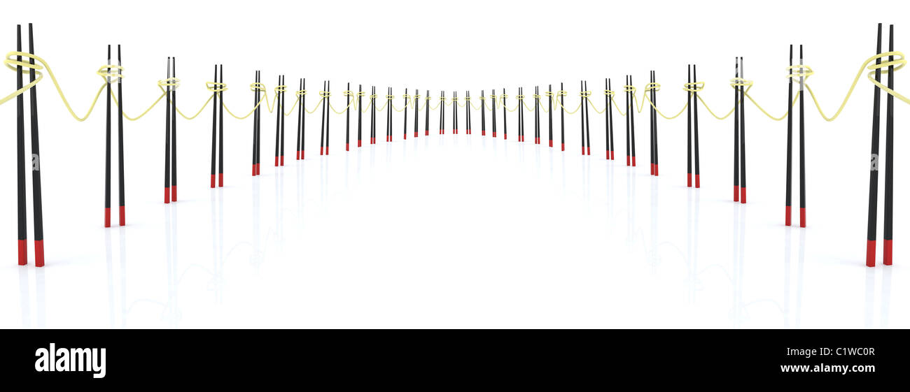 chopsticks and spaghetti as electricity pylons Stock Photo - Alamy