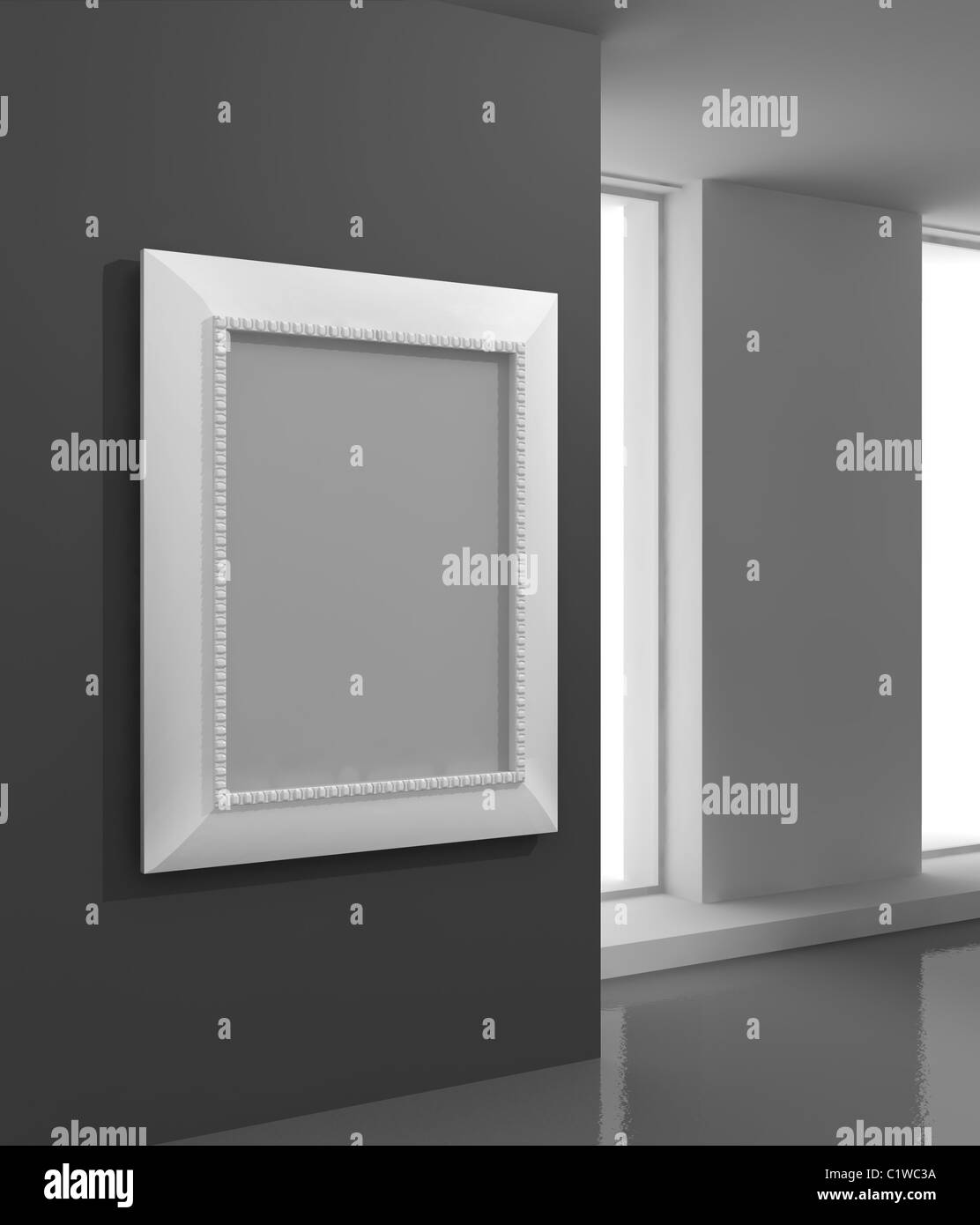 modern room with blank picture Stock Photo - Alamy