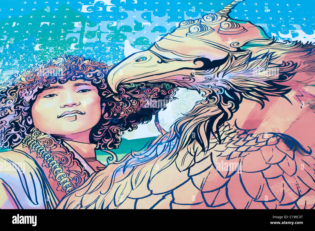 Wall painting eagle head hi-res stock photography and images - Alamy