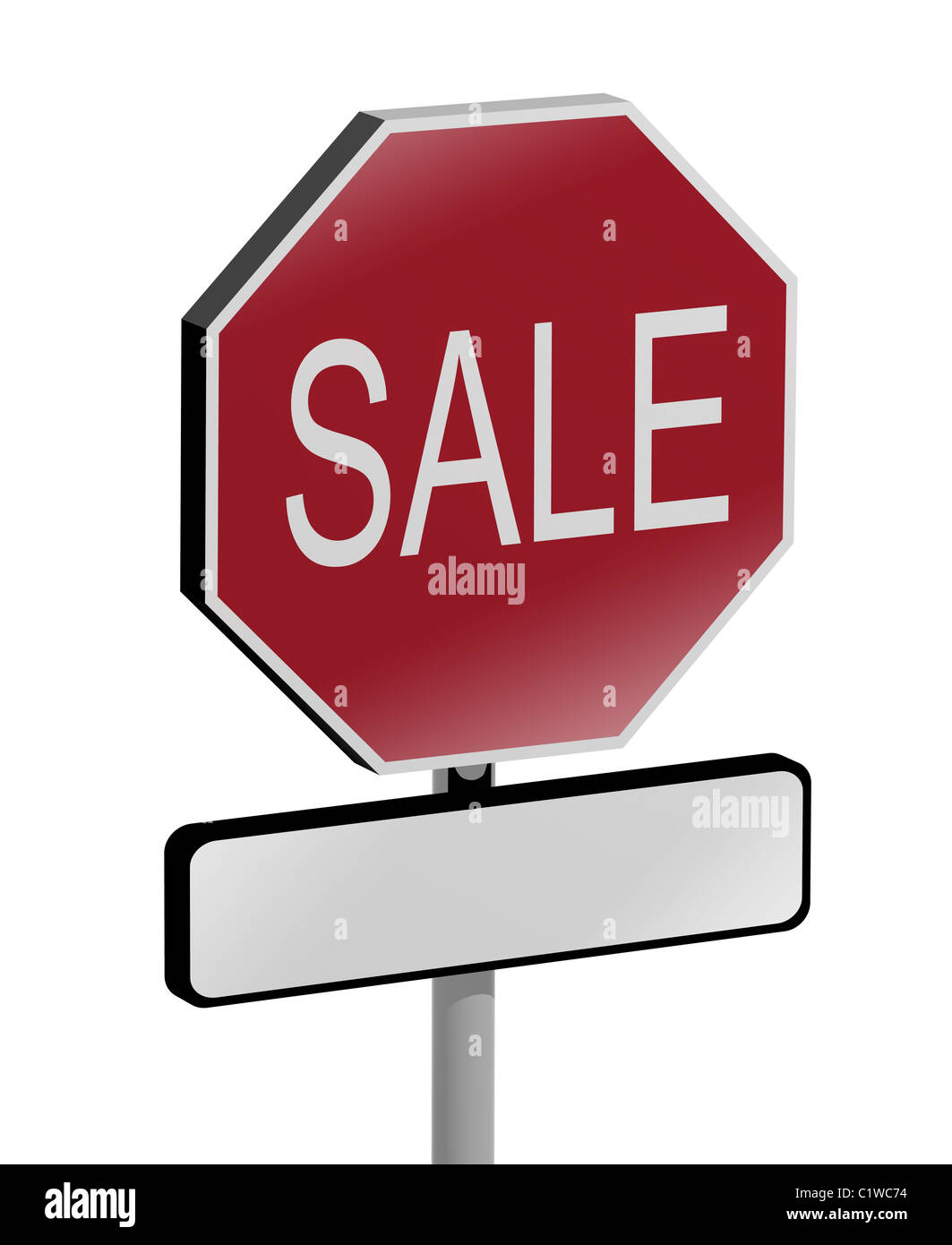 sale traffic sign 3d illustrator Stock Photo - Alamy