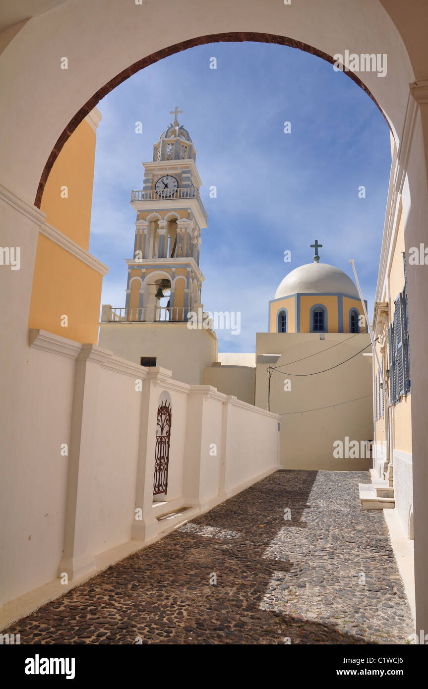 Fira, Catholic Church, Santorini, Cyclades, Greece Stock Photo - Alamy