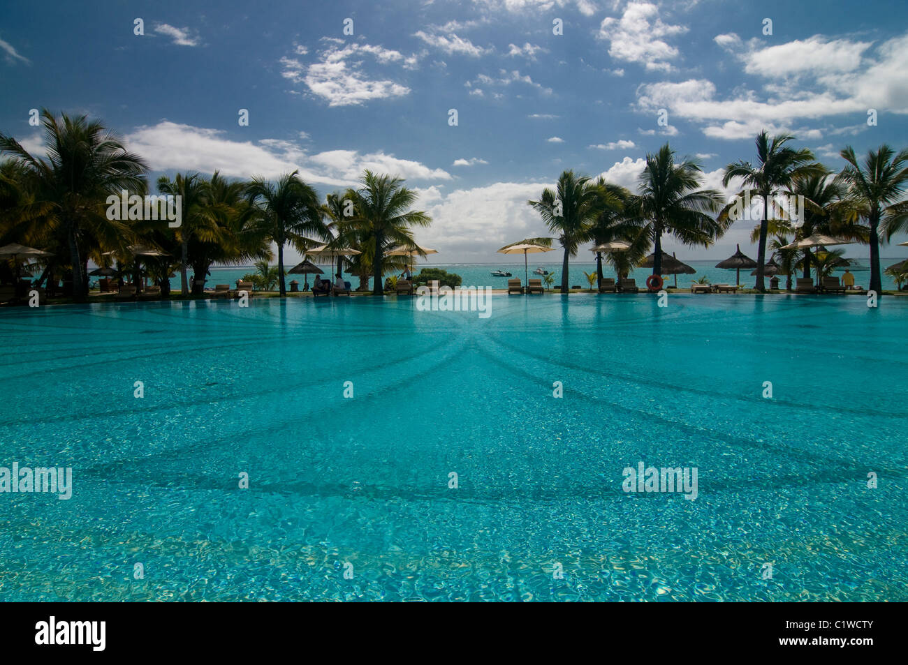 Mauritius, Le Paradis hotel, swimming pool of luxury hotel Stock Photo ...
