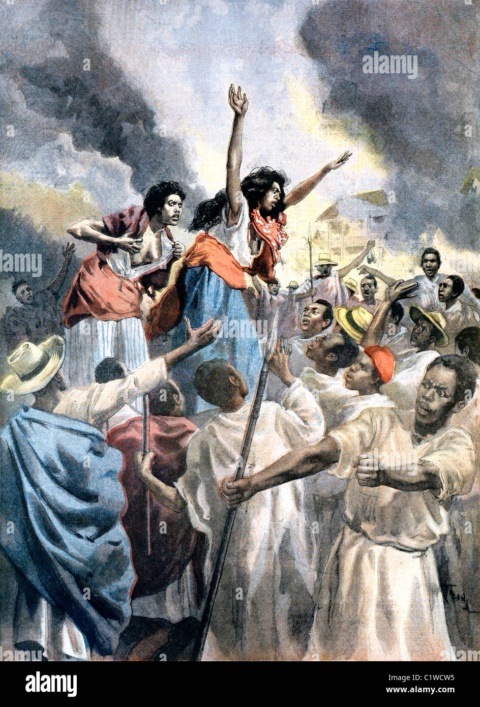 Madagascar Queen Ranavalona III Preaching Holy War Against France ...