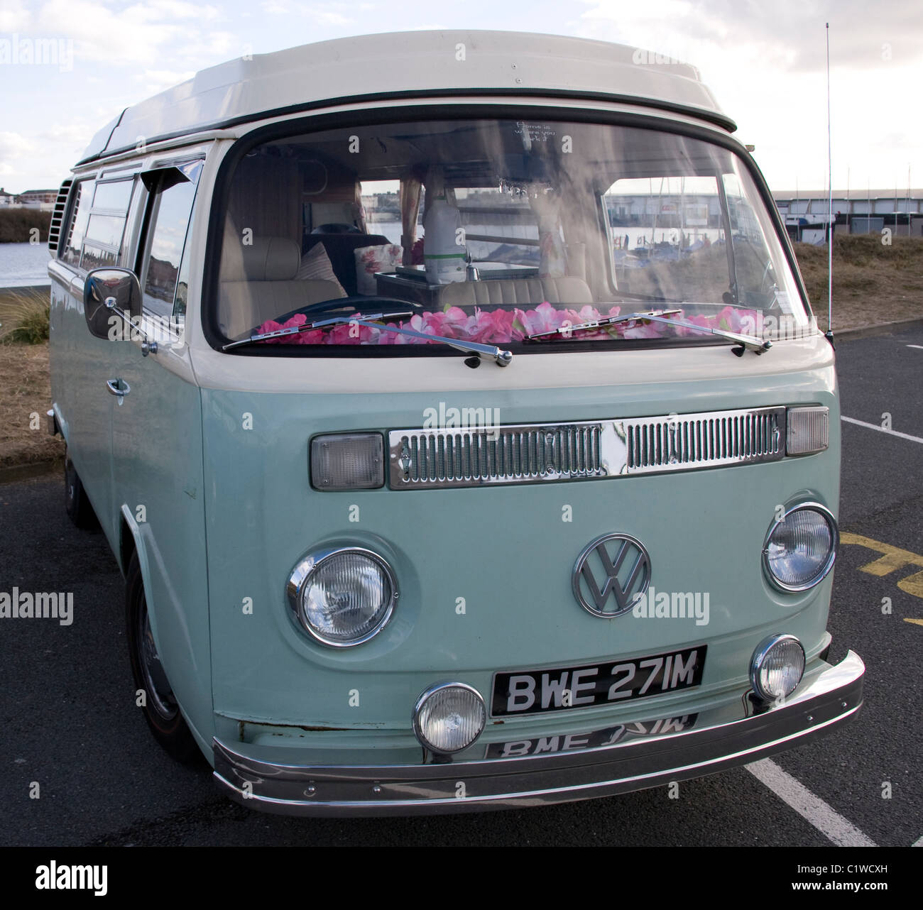 German Motor Vehicles, VW Camper Van detail and close-up Stock Photo ...