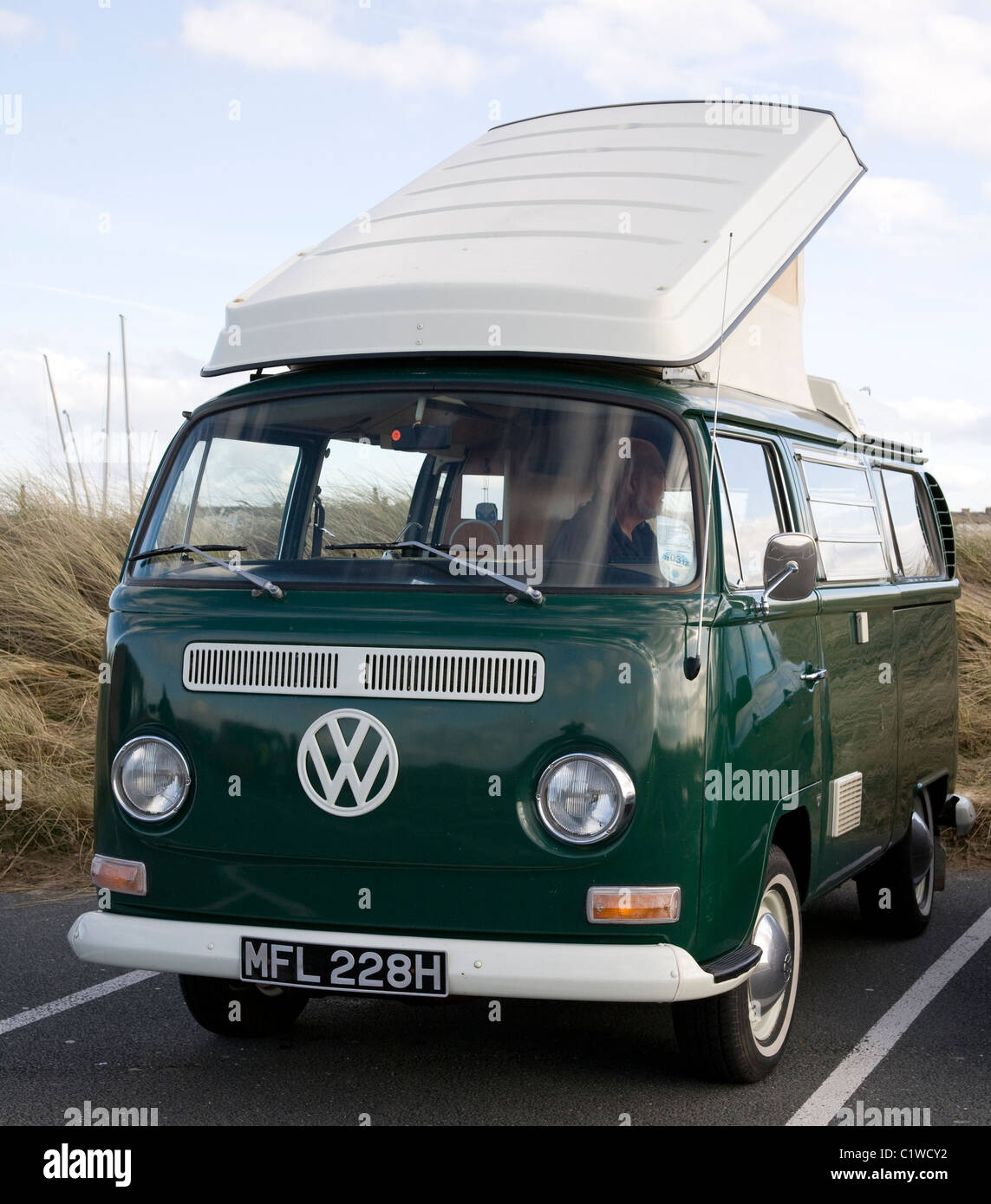 German Motor Vehicles, VW Camper Van detail and close-up Stock Photo ...