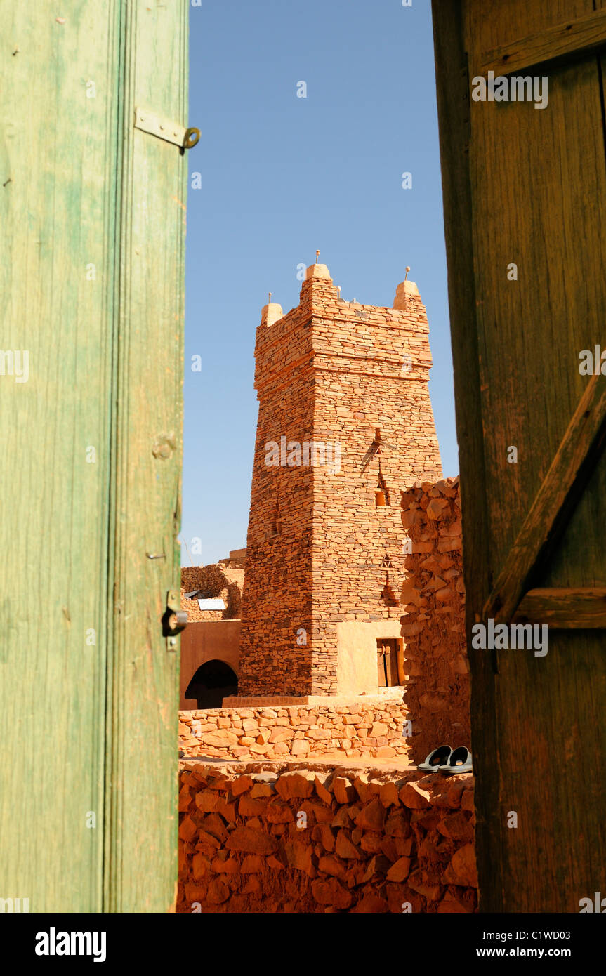 Mauritania, Chinguetti, mosque, one of seven holiest sights of muslims ...