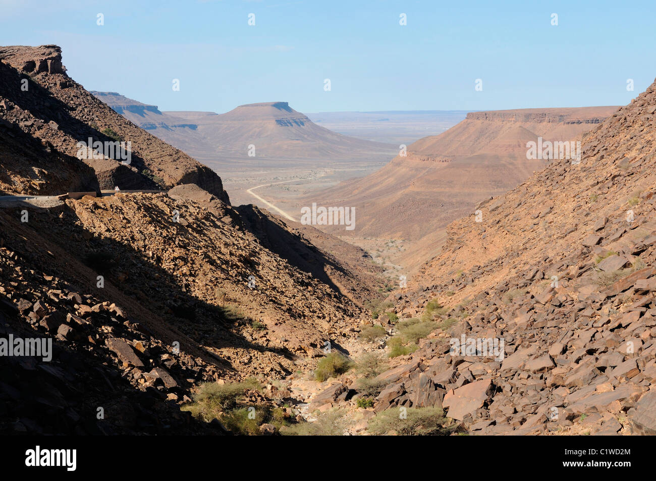 Mauritania, desert road on way to Chinguetti Stock Photo - Alamy