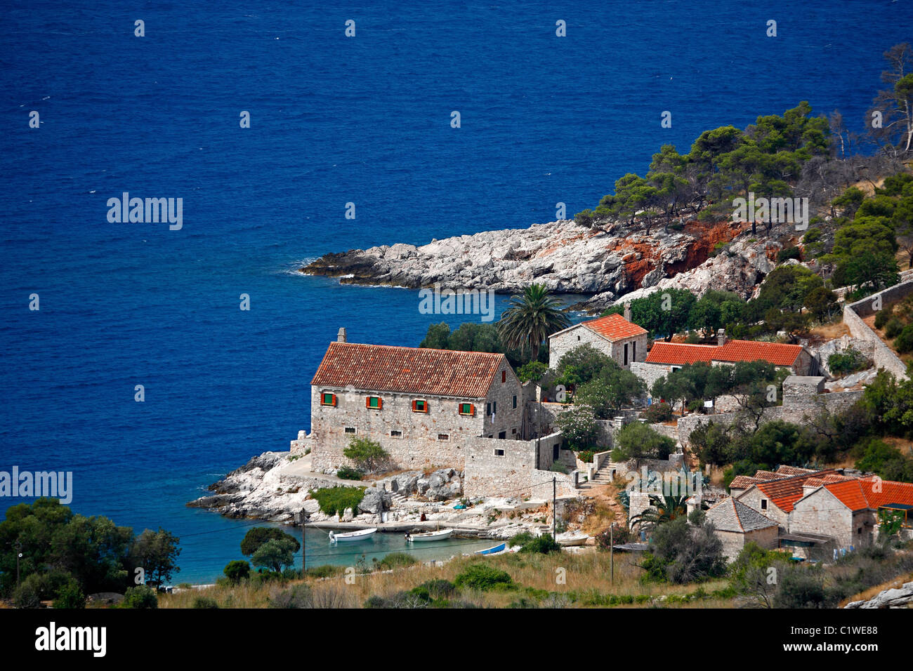 Stone house near sea Stock Photo - Alamy