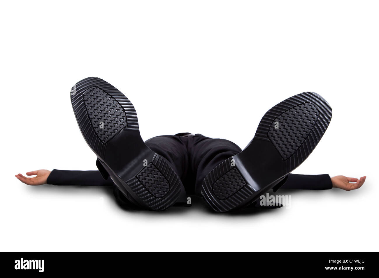 Dead body legs floor Cut Out Stock Images & Pictures - Alamy