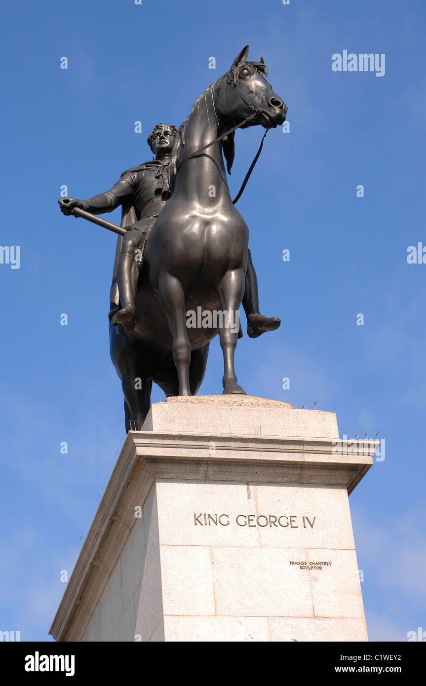 King George IV statue, London Stock Photo - Alamy