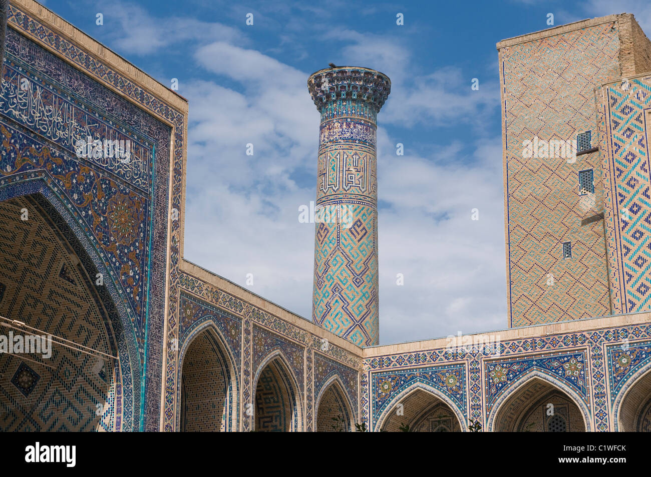 Uzbekistan, Samarqand, Registan, Historic mosque Stock Photo - Alamy