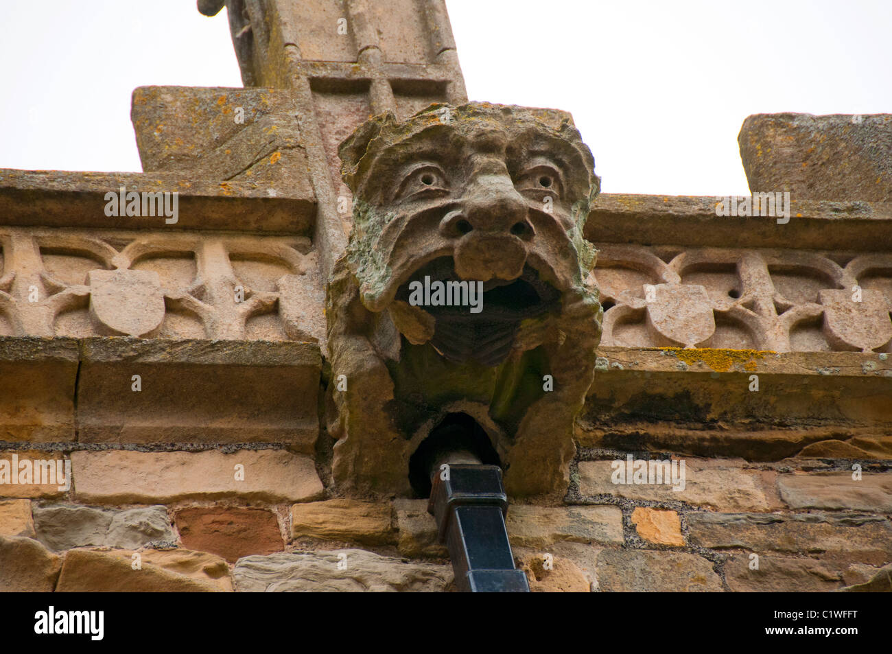Stone gargoyle at the church of St Michael the Archangel, Laxton ...