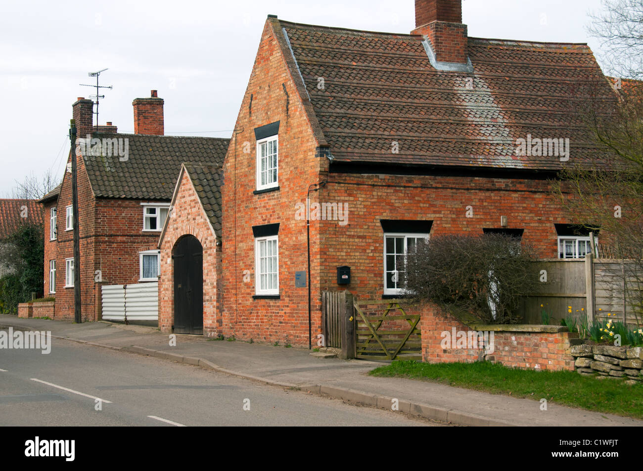 Church Farm buildings, Laxton, Nottinghamshire, England, UK Stock Photo ...