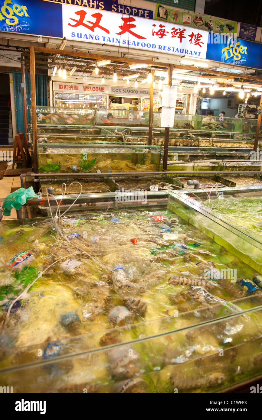 Seafood centre, Sabah, Kota Kinabalu, Malaysia Stock Photo - Alamy