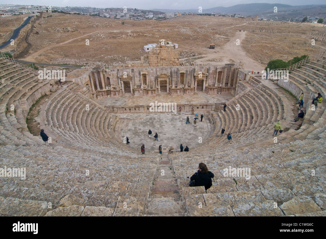 Jordan, ruins of Jerash, Amphitheater Stock Photo - Alamy