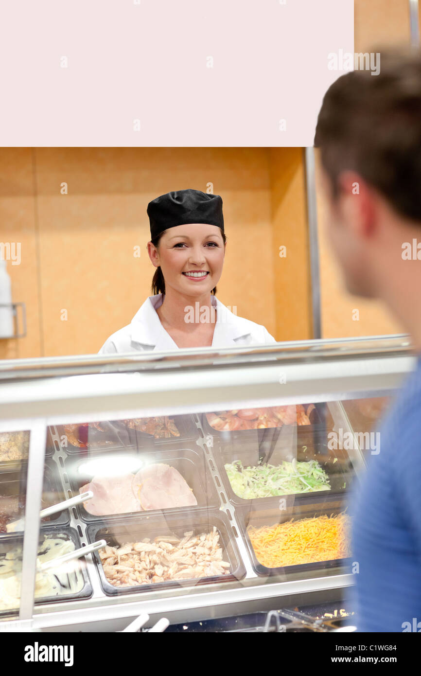School cafeteria lunch worker hi-res stock photography and images - Alamy
