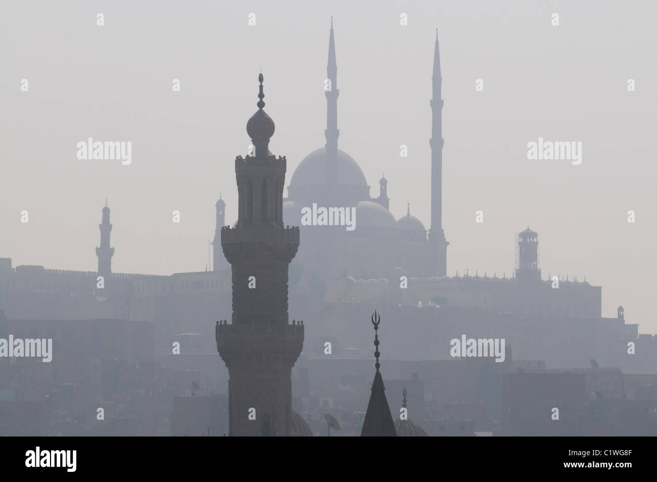 Egypt, Cairo, Minarets of mosque Stock Photo - Alamy