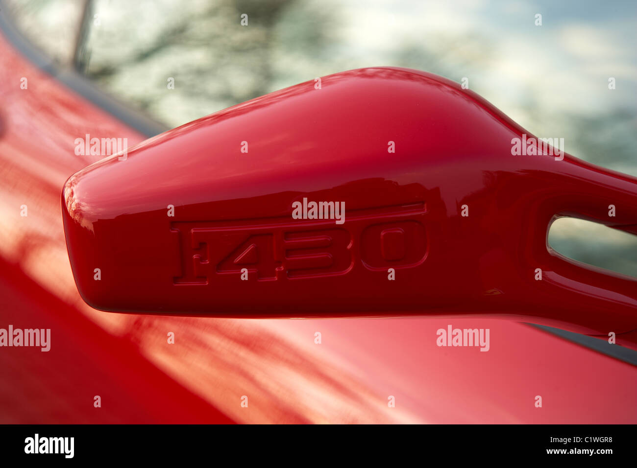 FERRARI F430 BADGE ON WING MIRROR CLOSE UP Stock Photo - Alamy